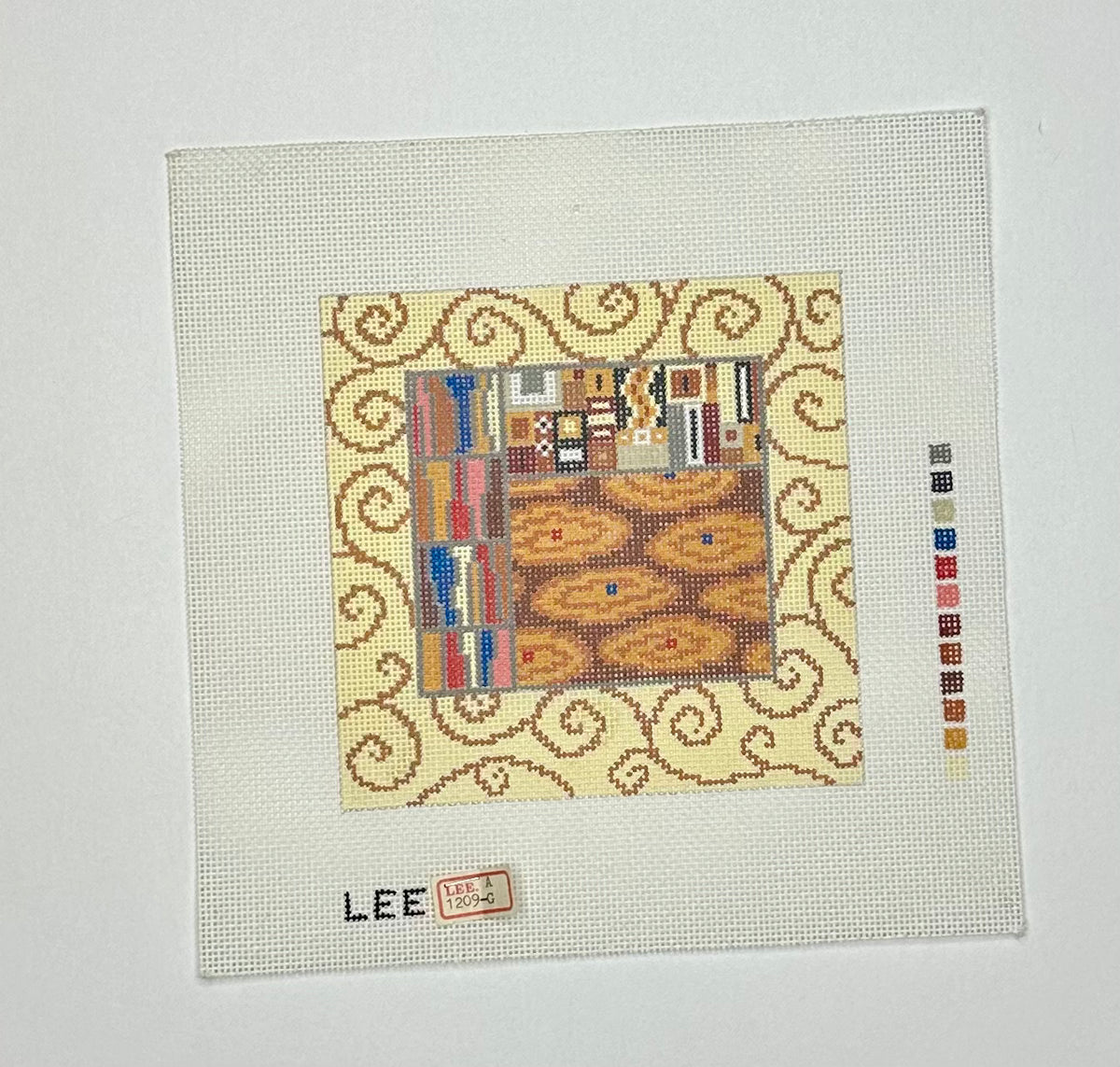 Art Deco Yellow Circles | Needlepoint Destashing