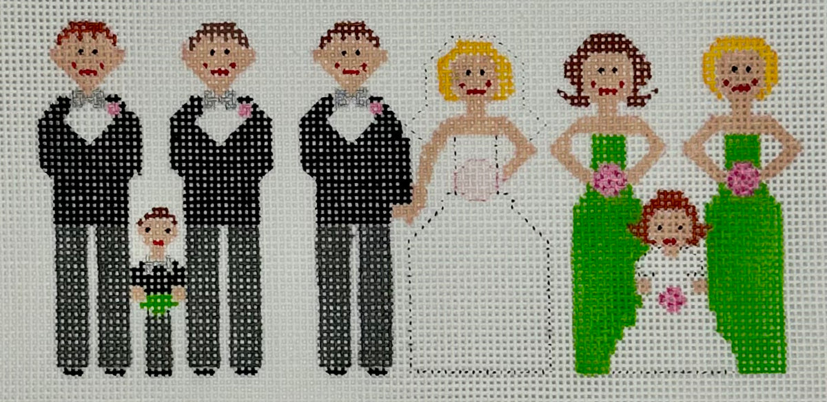 Bridal Party with stitch guide | Needlepoint Destashing