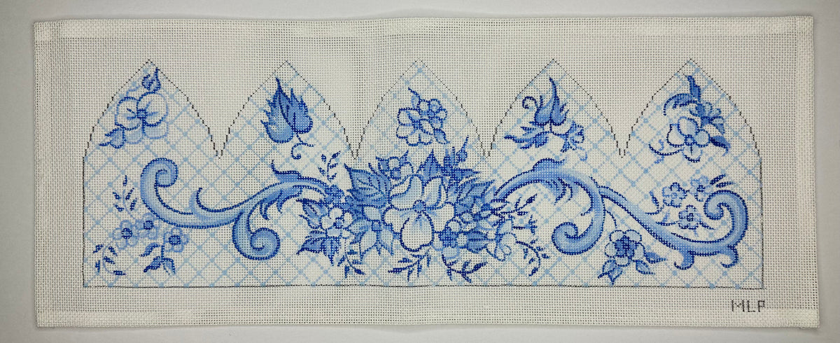 Blue and White Dimensional | Needlepoint Destashing