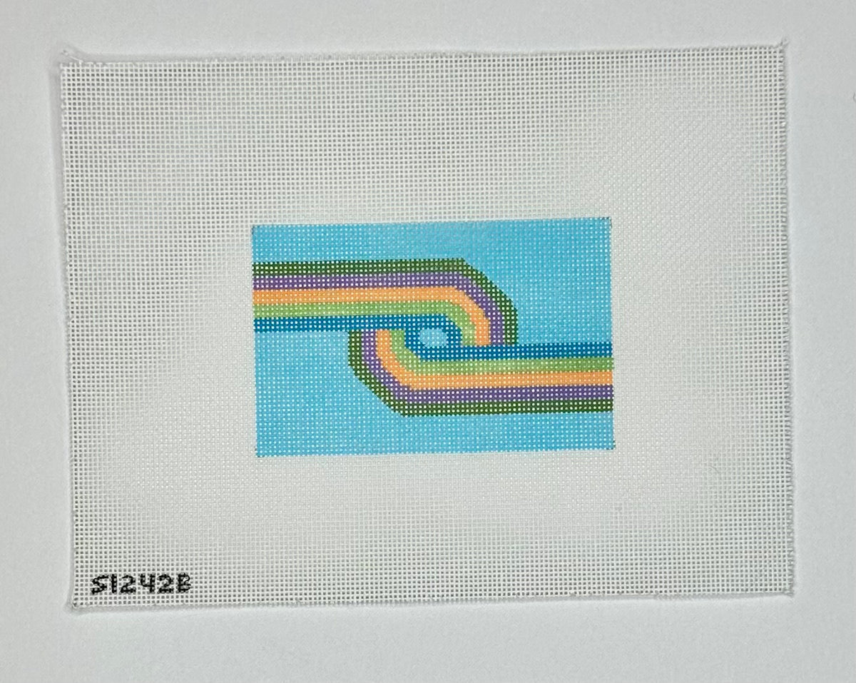 Multi Colored Lines Passport Insert | Needlepoint Destashing