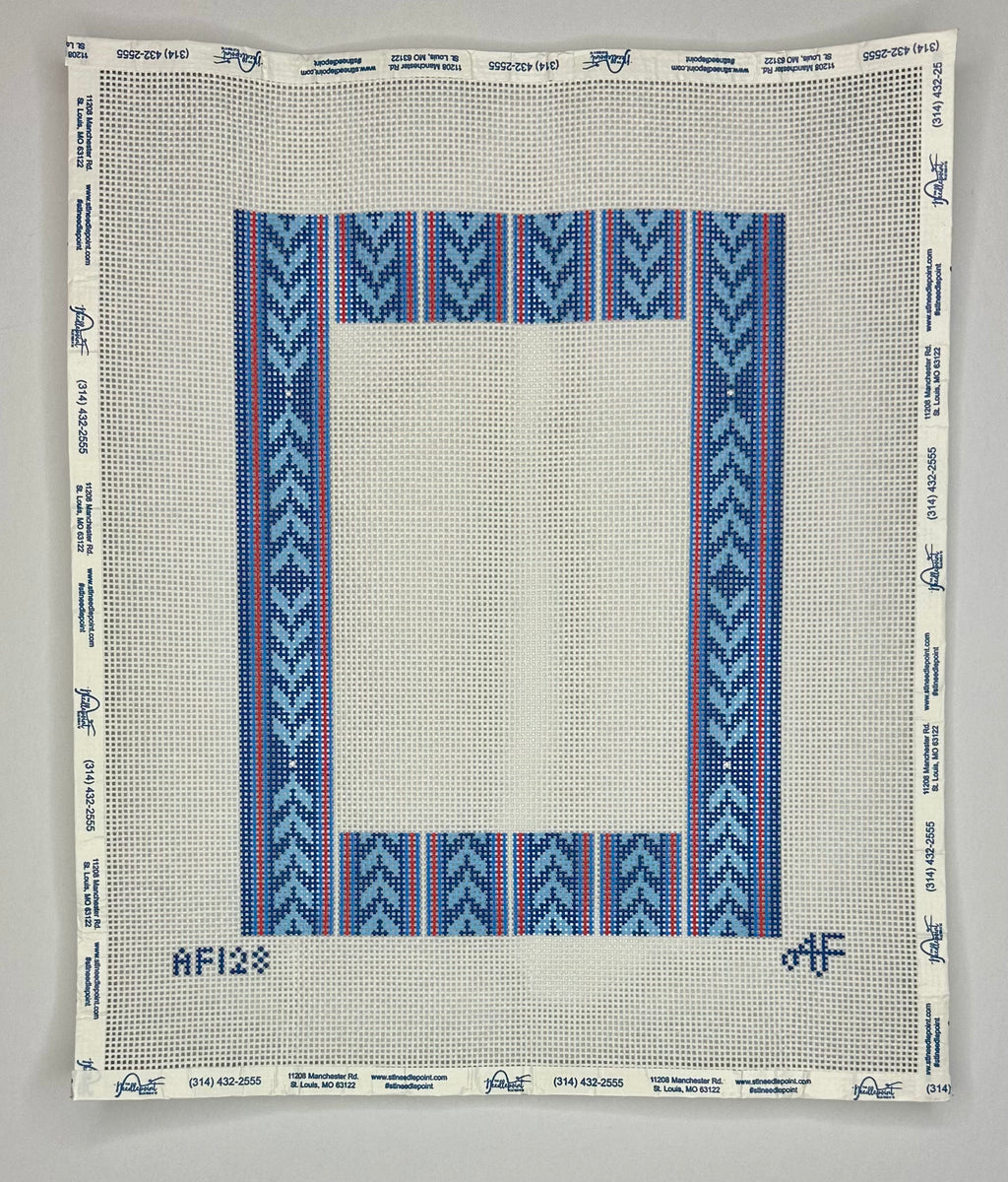 Blue Trellis Frame | Needlepoint Destashing