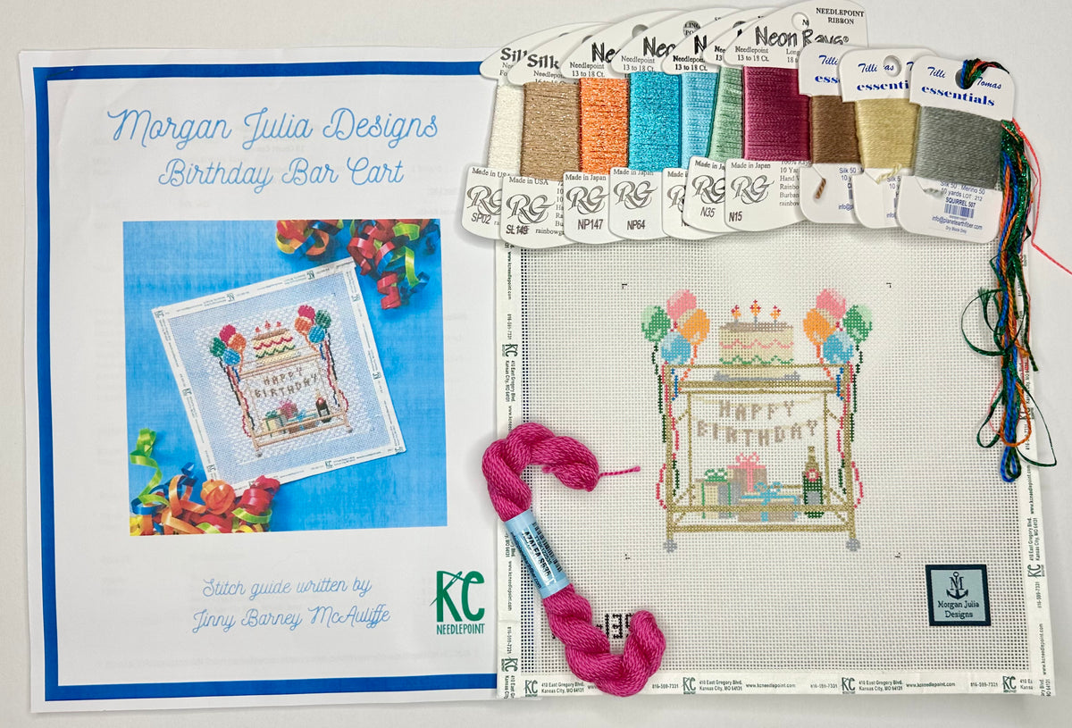 Birthday Bar Cart Kit | Needlepoint Destashing