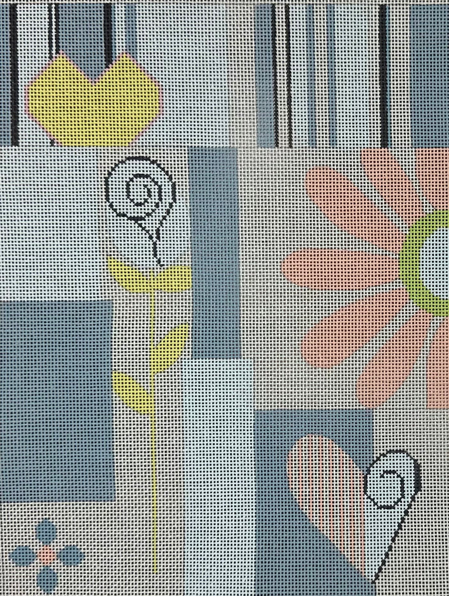 Denim Patchwork with stitch guide | Needlepoint Destashing