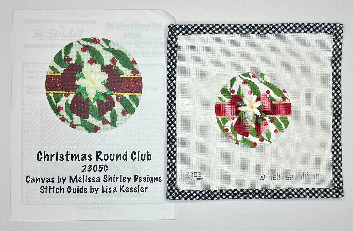 Green Leaf Ornament with stitch guide | Needlepoint Destashing