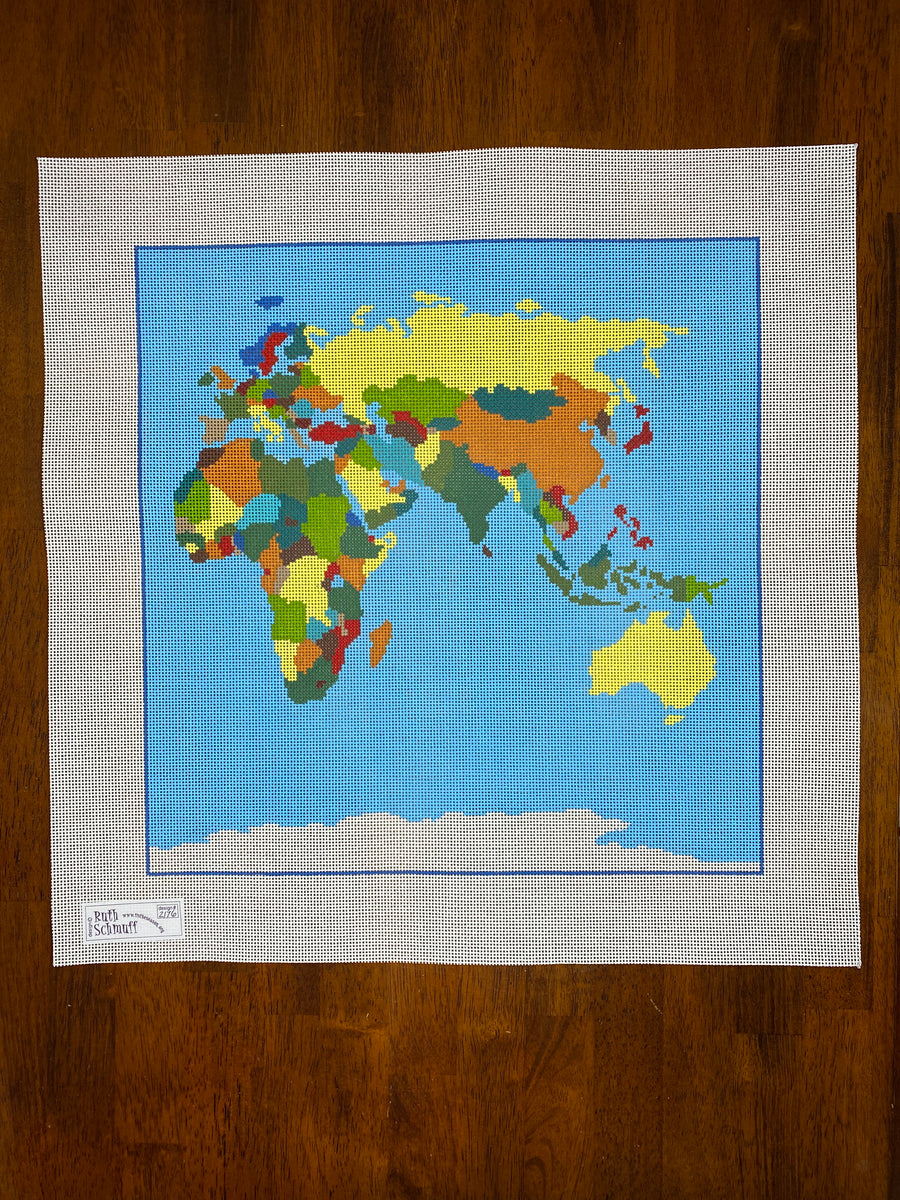 World Map B | Needlepoint Destashing