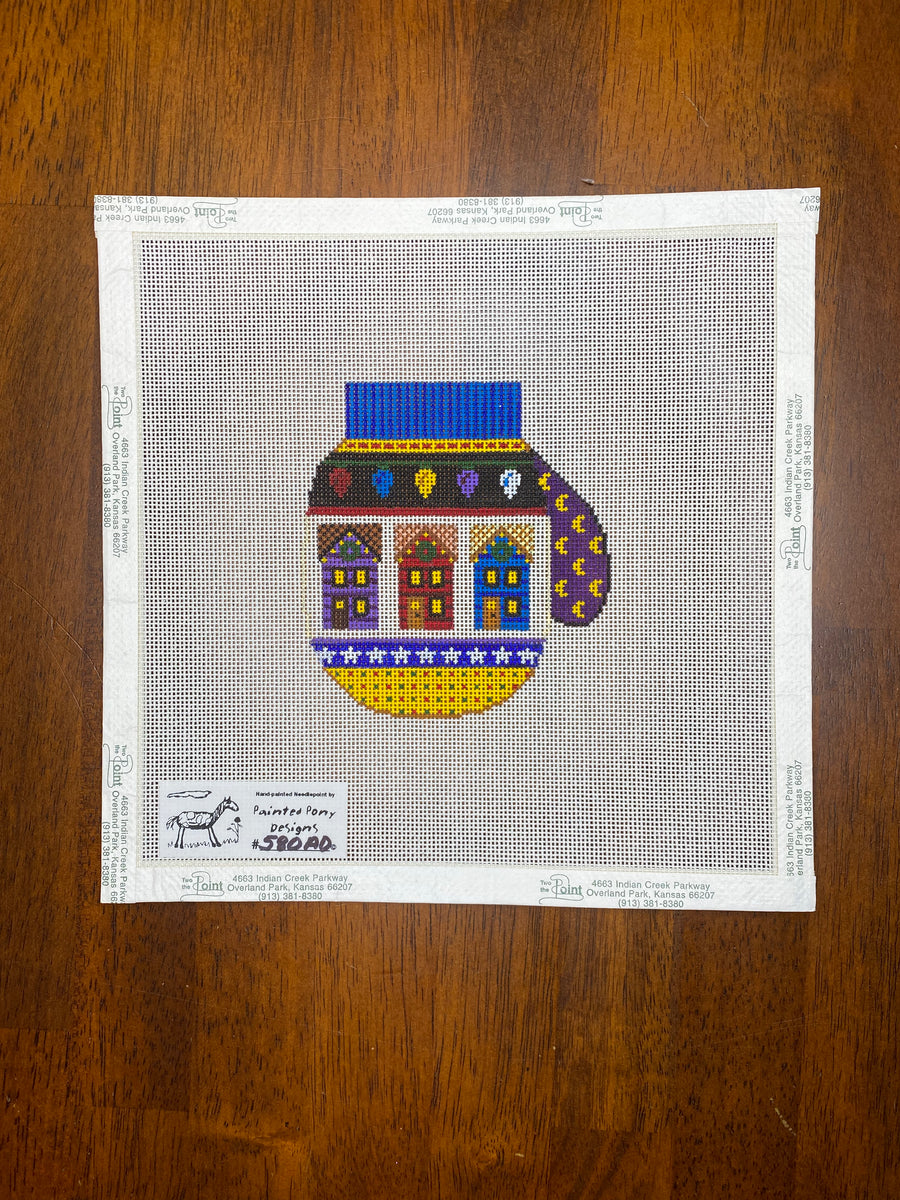 Mitten - Houses Pattern | Needlepoint Destashing
