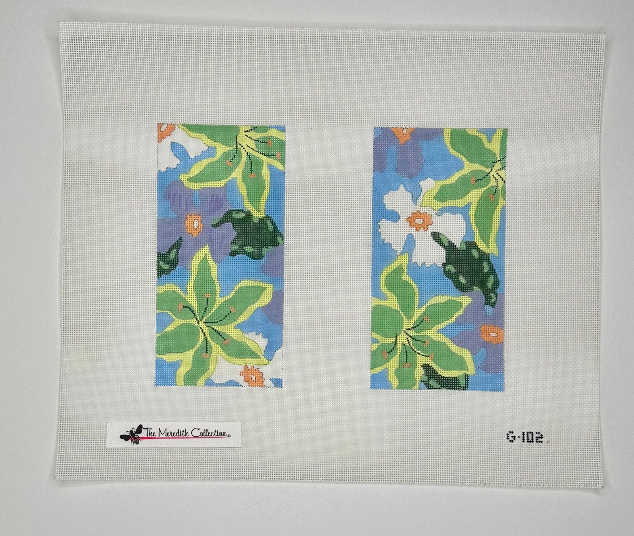 Tropical Garden Lilies Eyeglass Case | Needlepoint Destashing