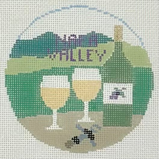 Napa Valley Round | Needlepoint Destashing