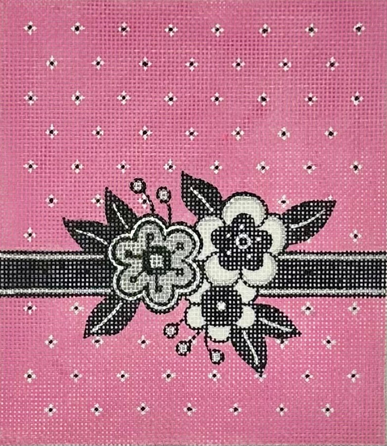 Pink Floral Insert | Needlepoint Destashing
