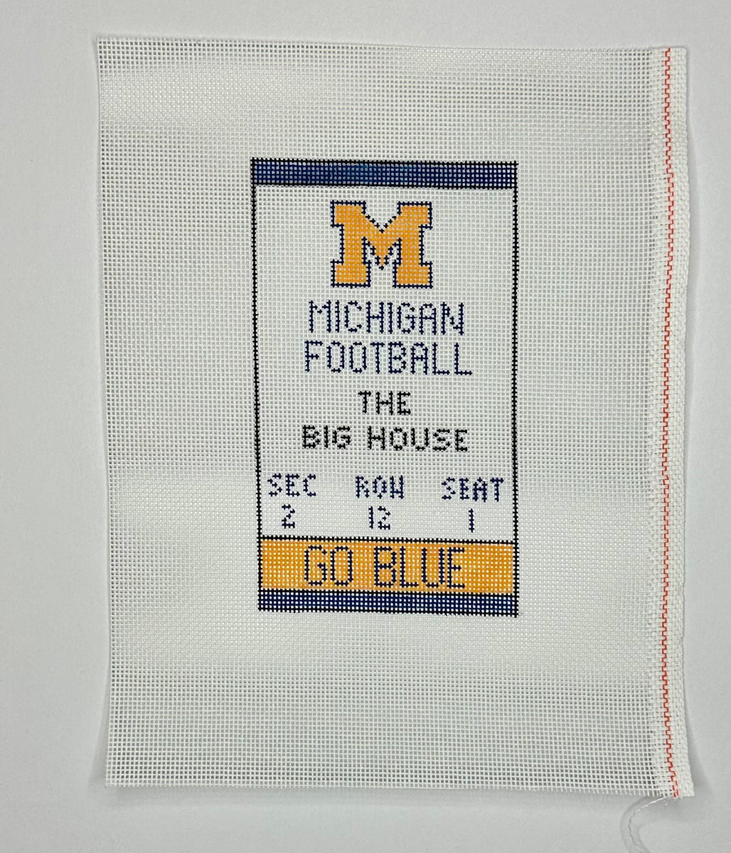 Michigan Ticket Mini Flag | Needlepoint Destashing