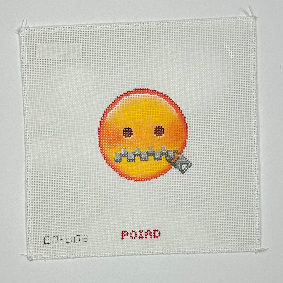 Zipped Emoji | Needlepoint Destashing