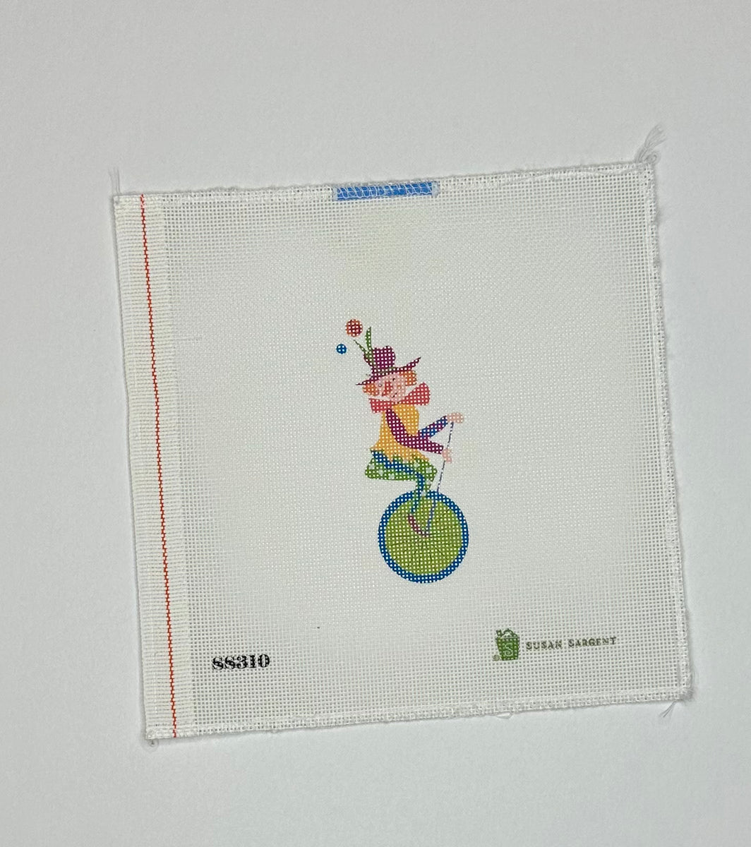 Jester Unicycle (print) | Needlepoint Destashing