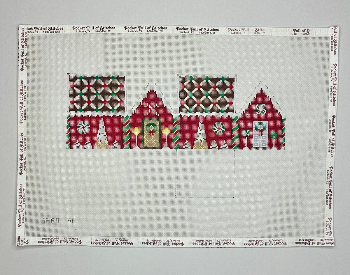Chocolate Trellis Red Velvet Gingerbread House | Needlepoint Destashing