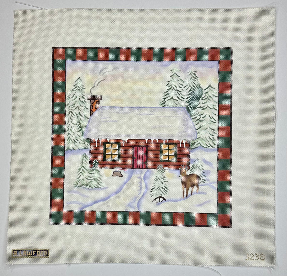 Snowy Cabin | Needlepoint Destashing