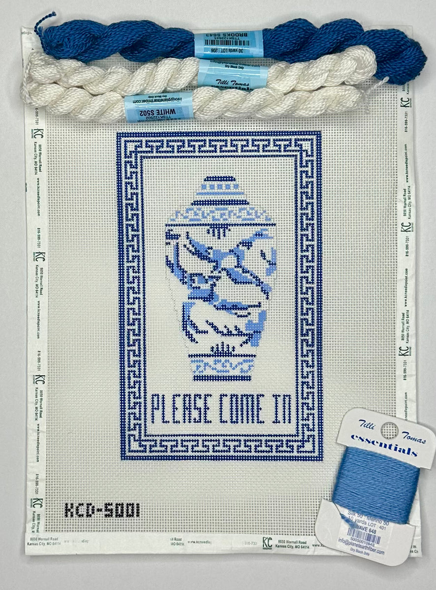 Please Come In with threads | Needlepoint Destashing