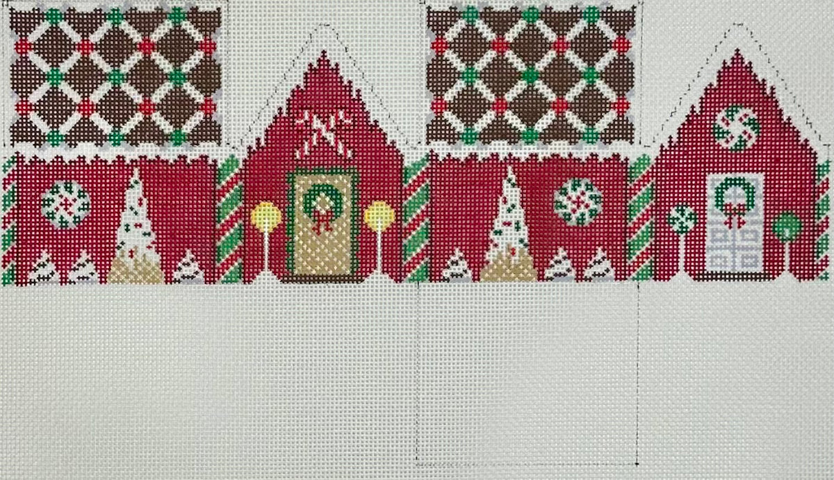 Chocolate Trellis Red Velvet Gingerbread House | Needlepoint Destashing