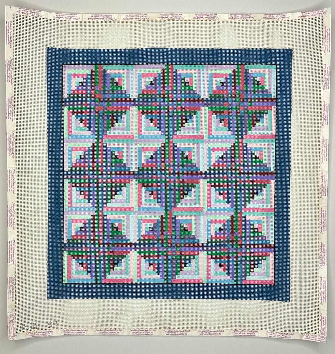 Woven Log Cabin Quilt | Needlepoint Destashing