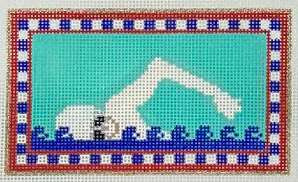 Swim Practice with stitch guide | Needlepoint Destashing