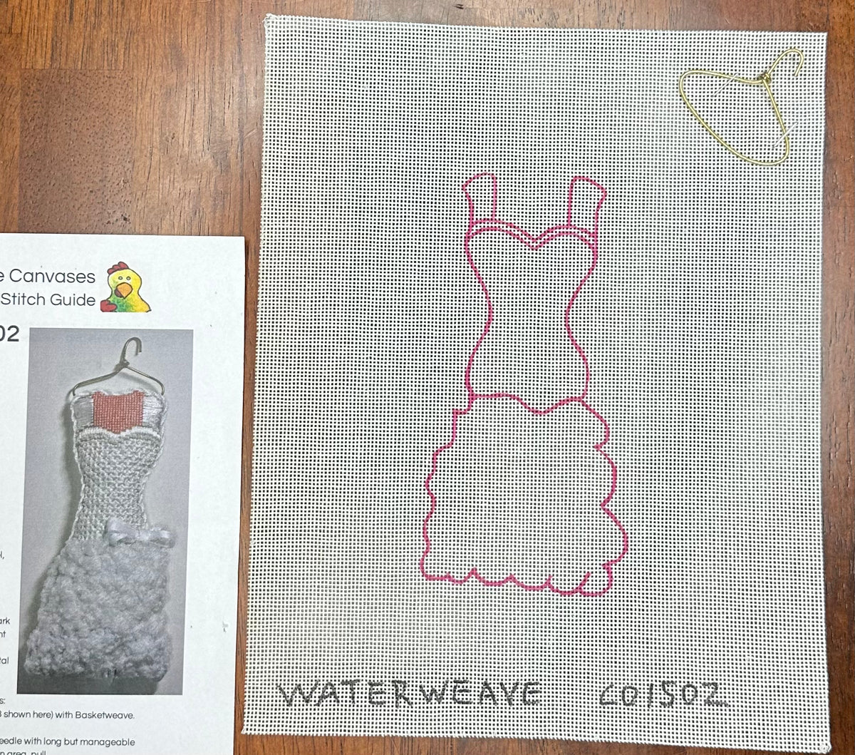 Wedding Dress with stitch guide | Needlepoint Destashing