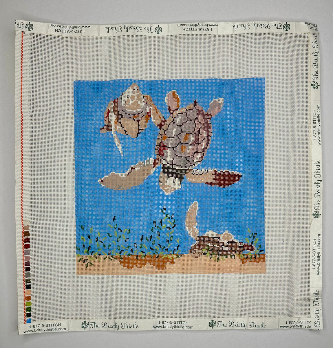 Sea Turtles Swimming | Needlepoint Destashing