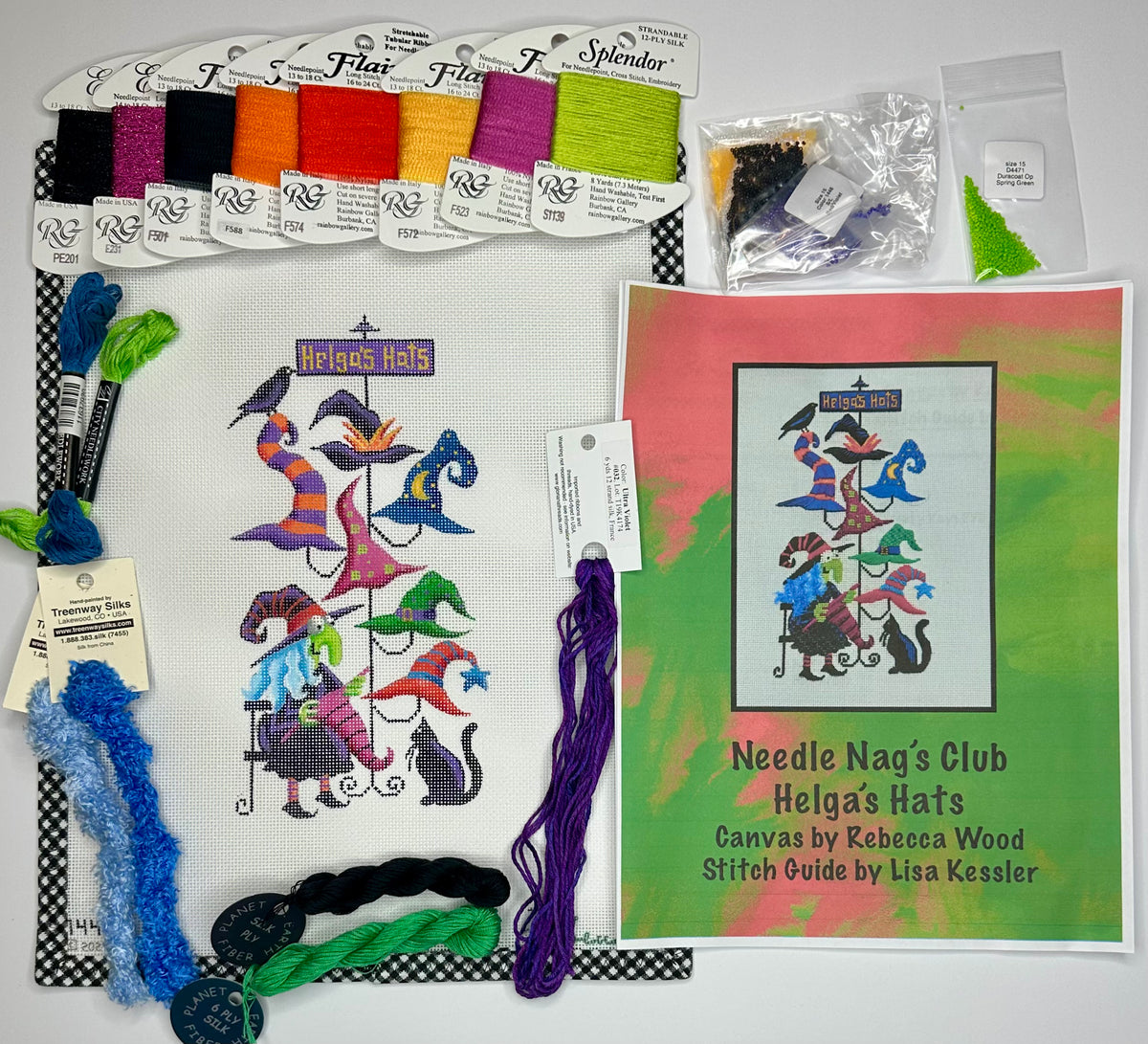 Helga's Hats Kit | Needlepoint Destashing