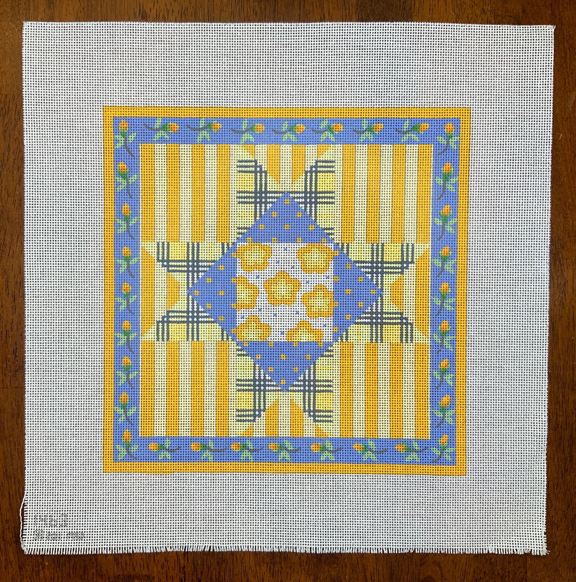 Yellow Rose Quilt | Needlepoint Destashing