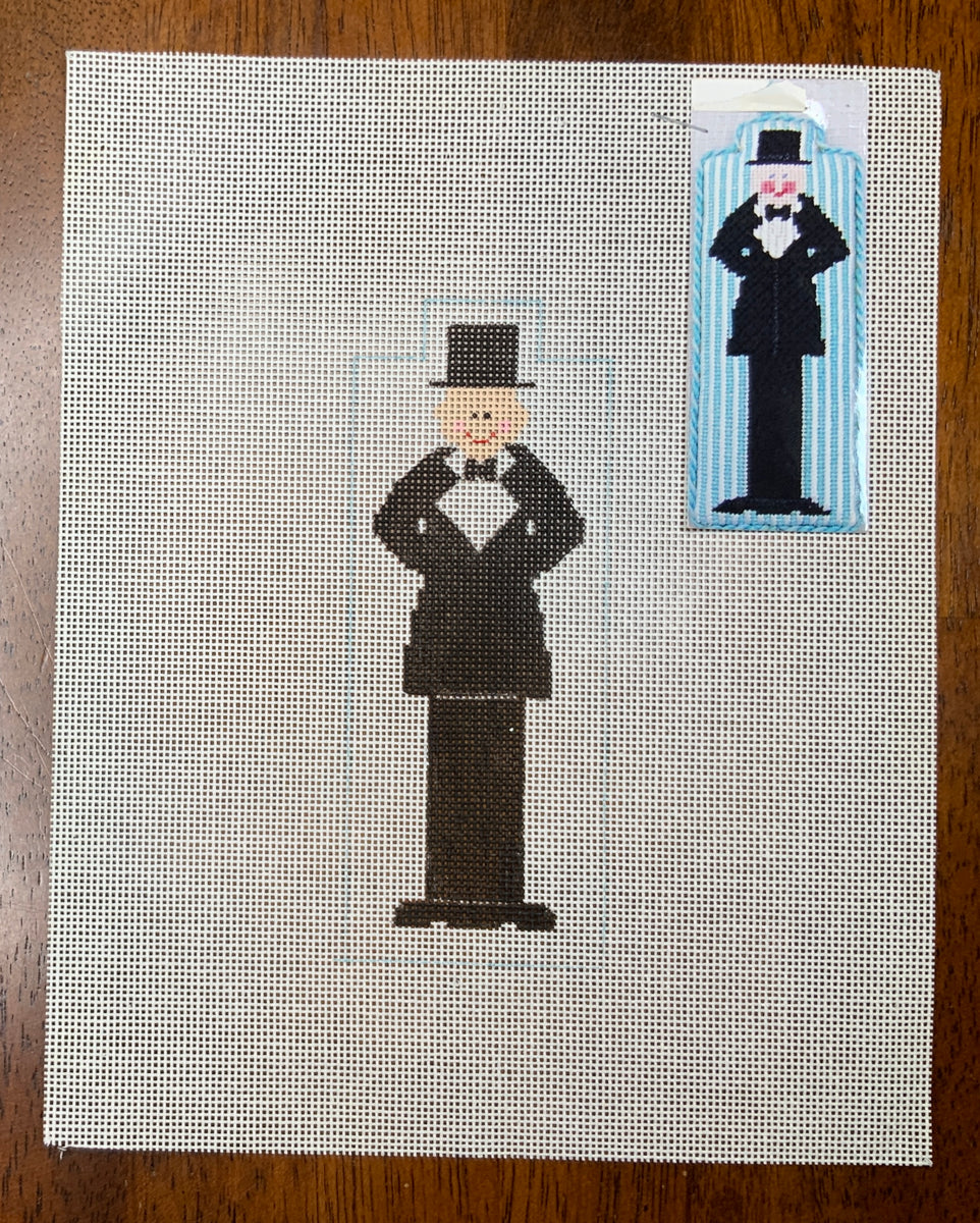 Nervous Groom with stitch guide | Needlepoint Destashing
