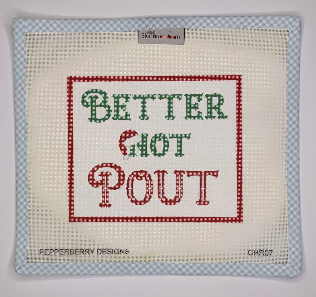 Better Not Pout (print) | Needlepoint Destashing