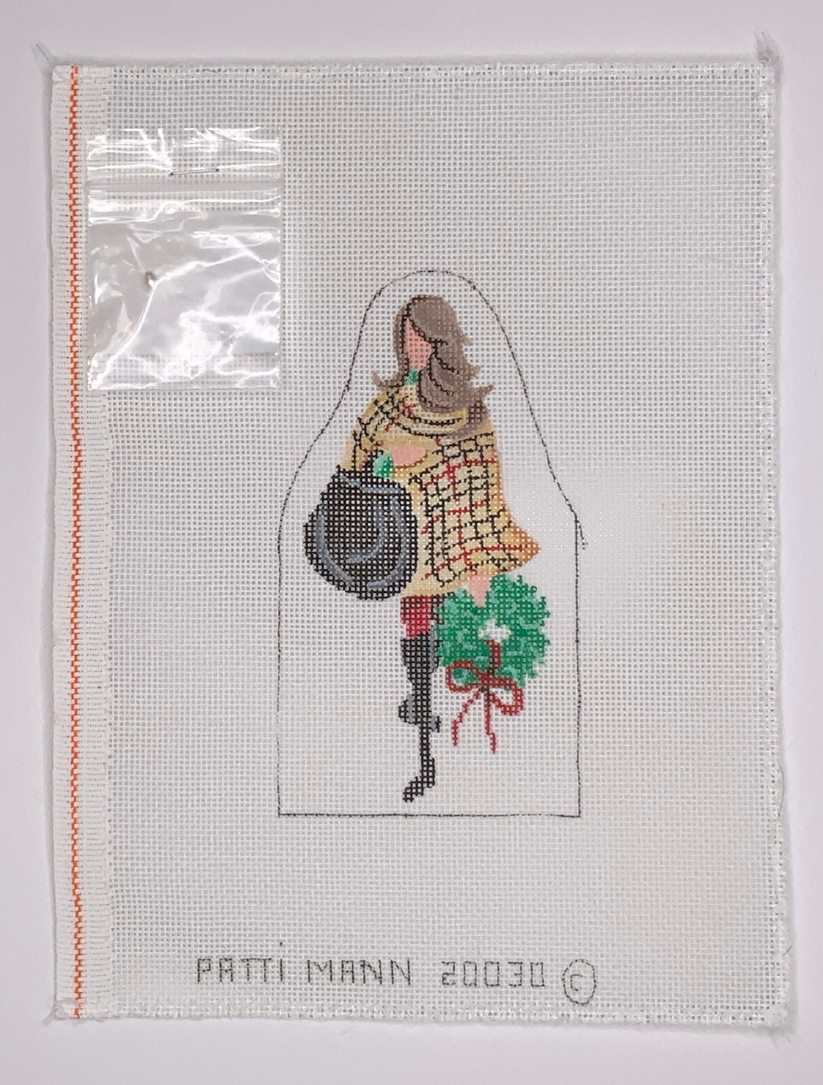 Girl with Wreath | Needlepoint Destashing