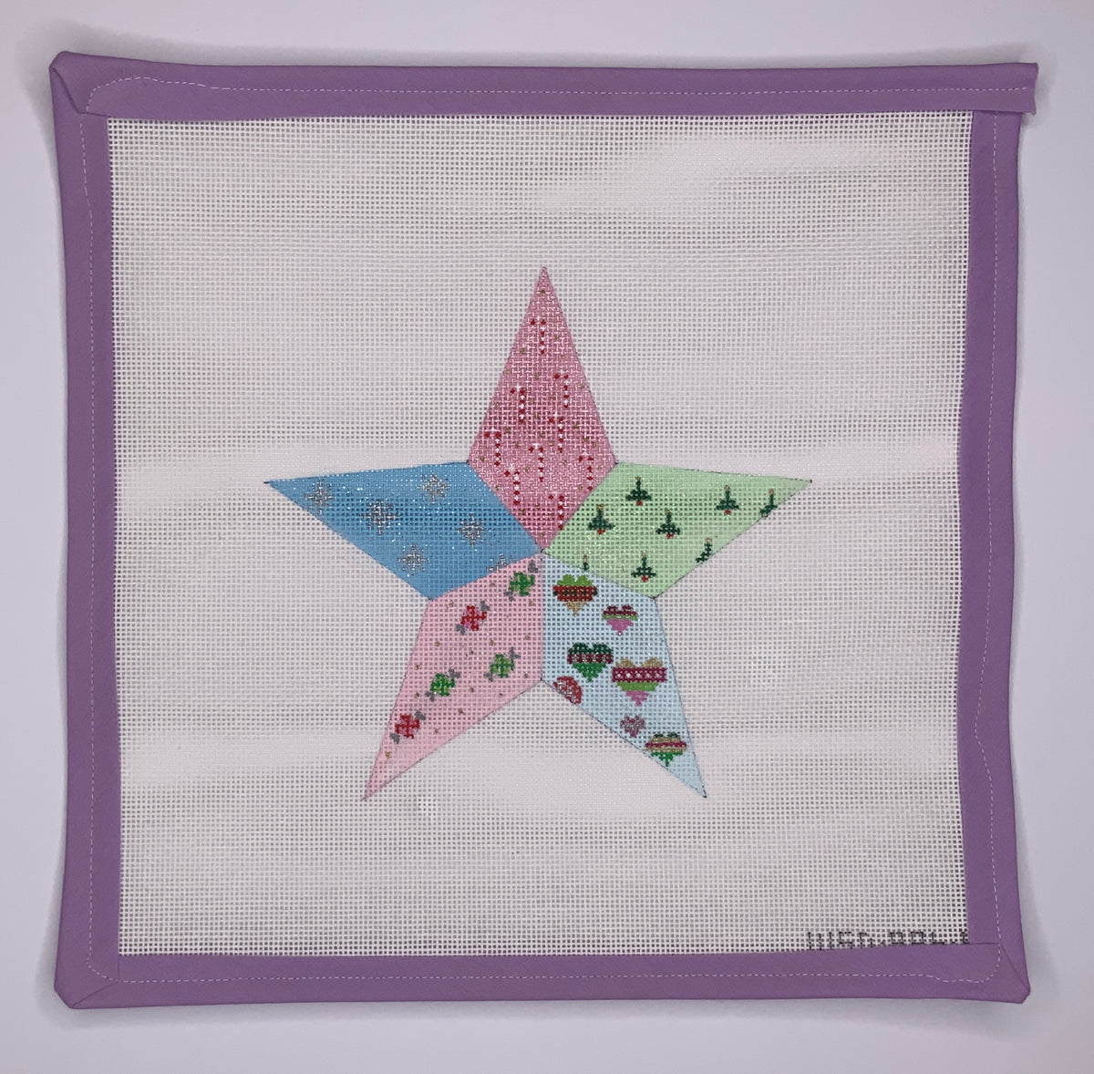 Christmas Patchwork Star | Needlepoint Destashing