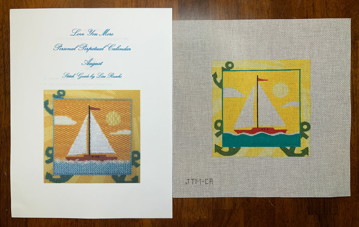 August with stitch guide | Needlepoint Destashing