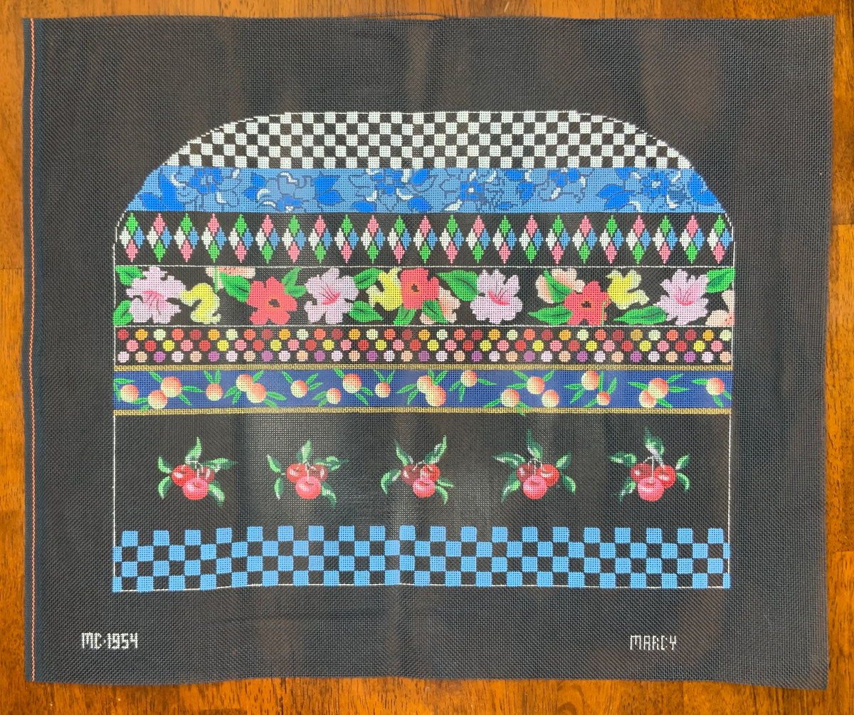 Flowers and Cherries Bag | Needlepoint Destashing