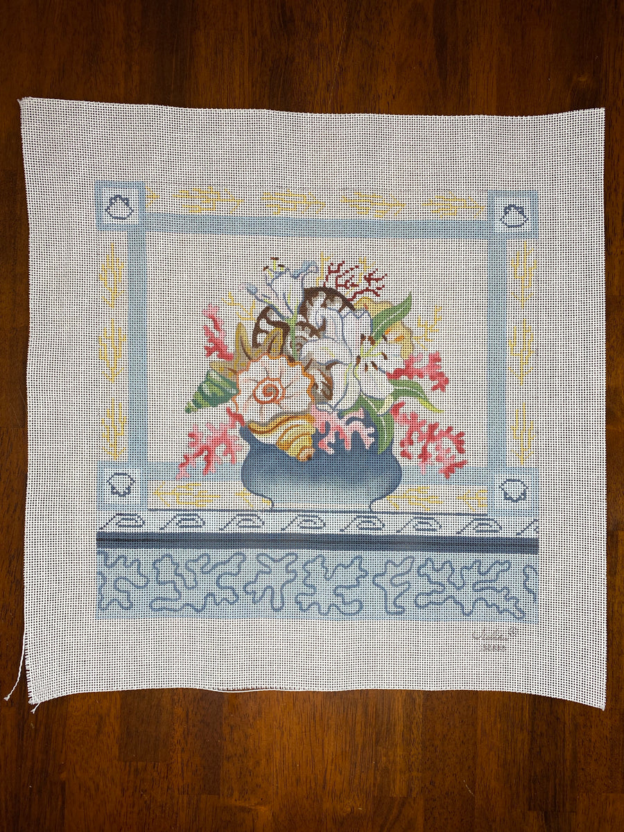 Seashell Floral | Needlepoint Destashing