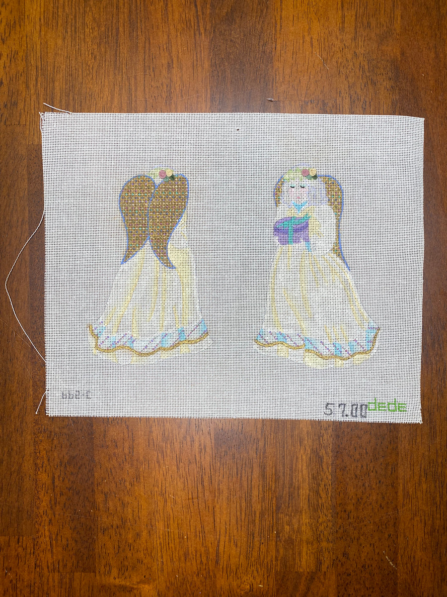 Two Sided Angel on Congress Cloth | Needlepoint Destashing